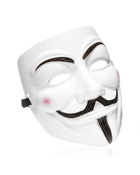 Maska V jak Vendetta - Anonymous, Guy Fawkes - BIAŁA - GiftWorld ...
